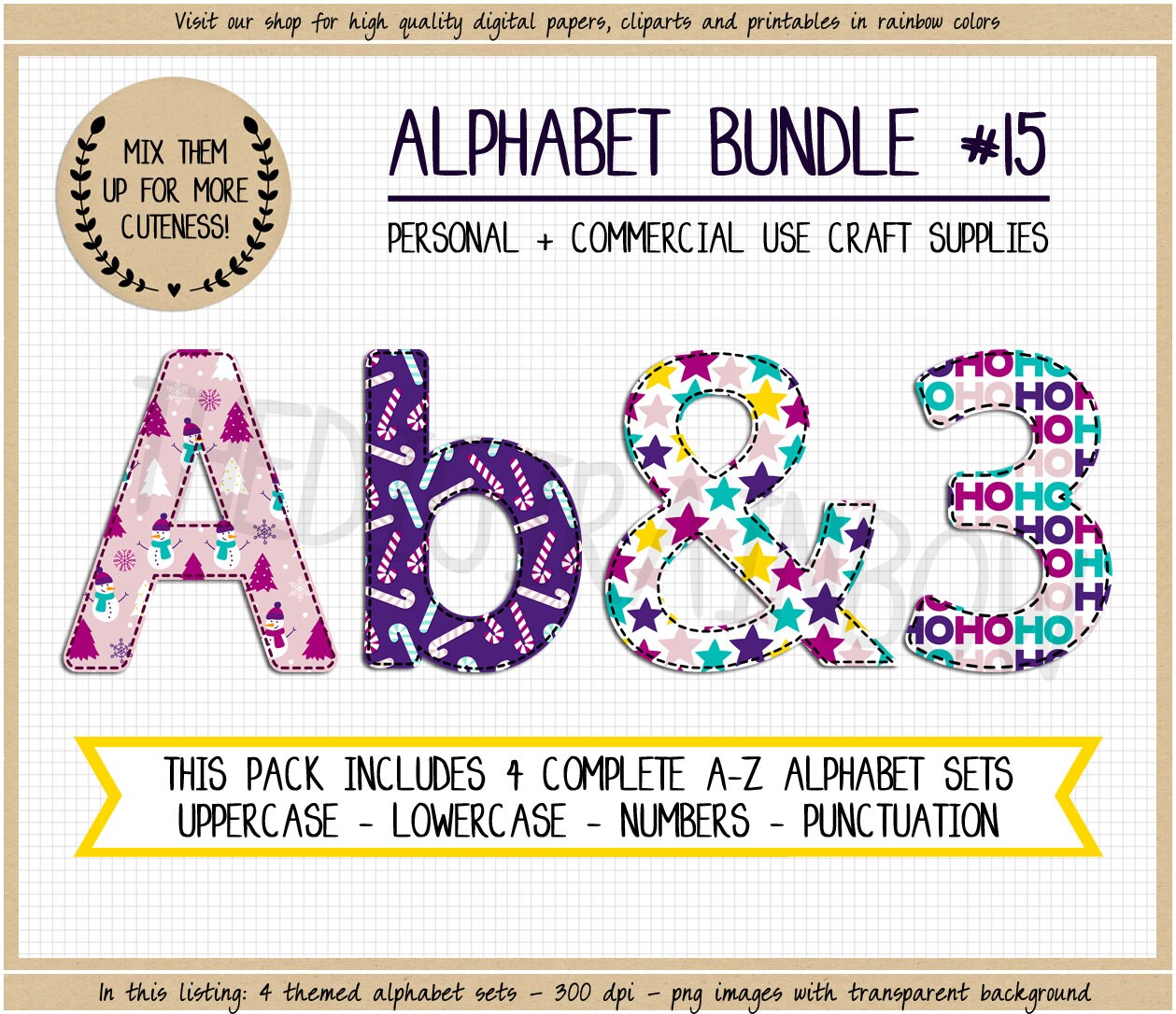 Papercraft Clip Art & Image Files Pink Alphabet Star Alphabet Letters ...