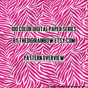 100 Zebra Digital Paper Seamless Rainbow Paper Safari Animal Print ...