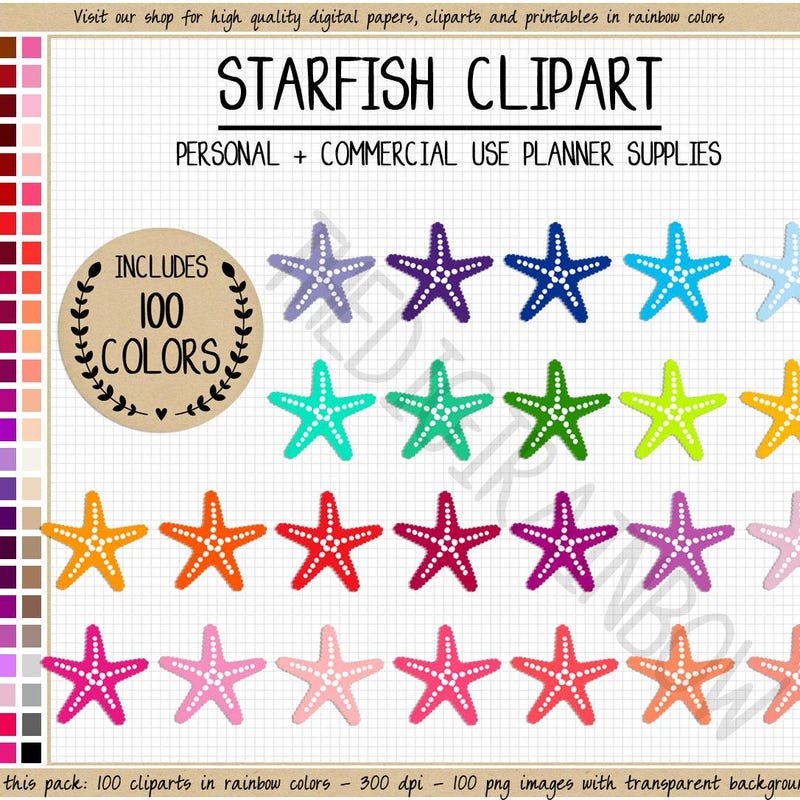 Starfish Sticker - Etsy