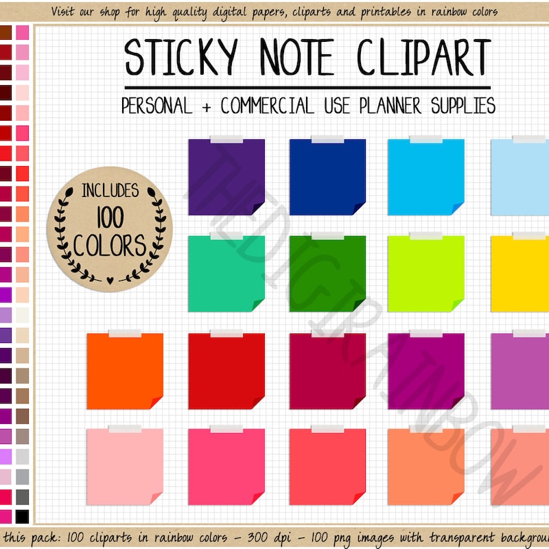 Sticky Notes Square Root 123 - Etsy New Zealand