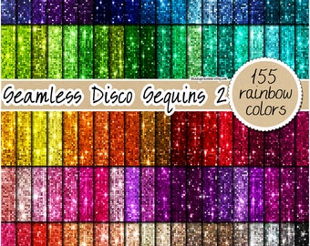 100 SEAMLESS Sequin Digital Paper Sequin Sublimation Design Rainbow ...