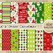 SALE Christmas Digital Paper Red and Green Christmas Digital Paper ...