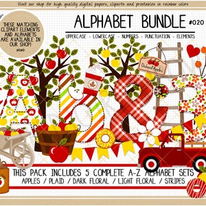 SALE Apple Digital Paper Fall Pattern Thanksgiving Background Boho ...