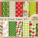 SALE Christmas Digital Paper Red and Green Christmas Digital Paper ...