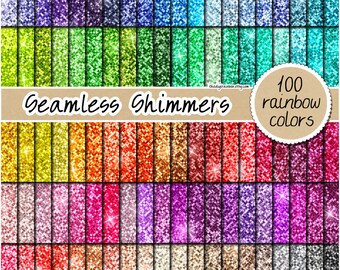 100 SEAMLESS Sequin Digital Paper Sequin Sublimation Design Rainbow ...