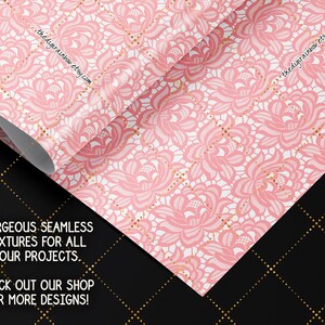 100 SEAMLESS Luxury Lace Digital Paper Pink Wedding Invitation Rspv ...