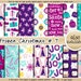 SALE Christmas Digital Paper Purple Christmas Planner Stickers - Etsy