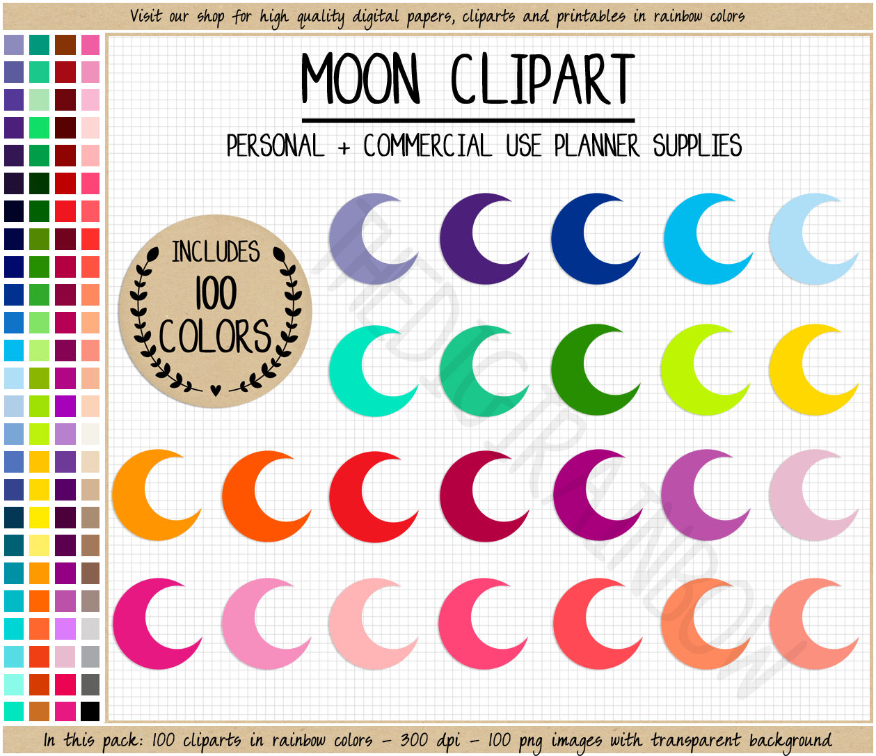 Line Sticker Moon Happy