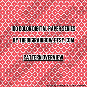 100 Quatrefoil Flower Digital Paper Mosaic Tile Digital Rainbow Paper ...