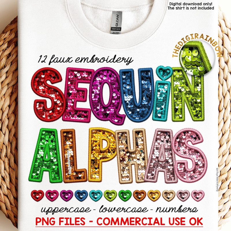 Fonts Sequin Letters - Etsy