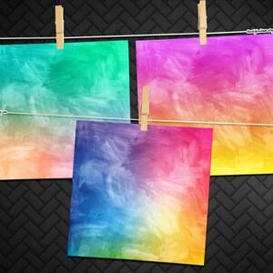 SALE Watercolor Digital Paper Rainbow Gradient Digital Paper Paint ...
