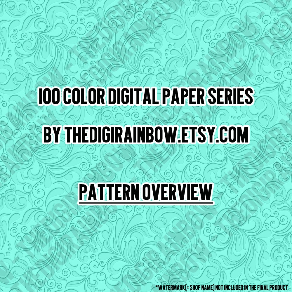 SALE 100 Swirl Digital Paper Damask Digital Paper Wedding | Etsy