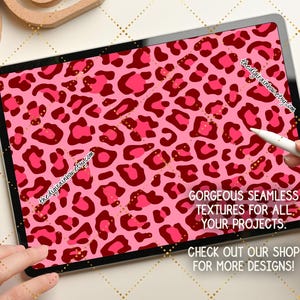 100 Seamless Leopard Print Digital Paper Rainbow Cheetah Pattern Purple ...