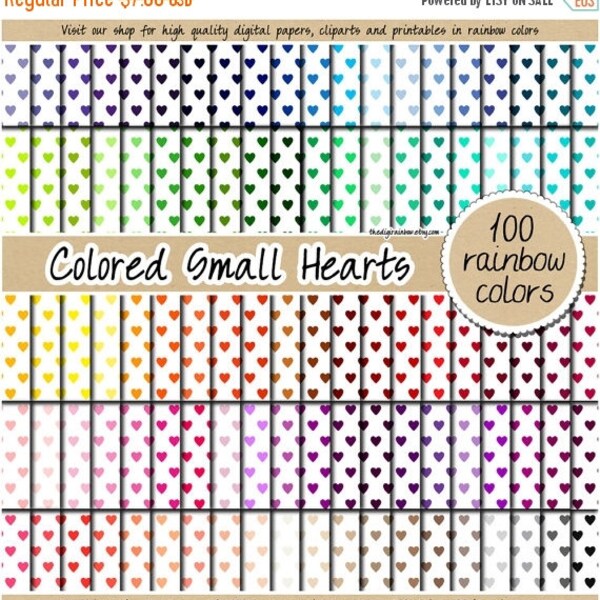 Digital Heart Papers - Etsy