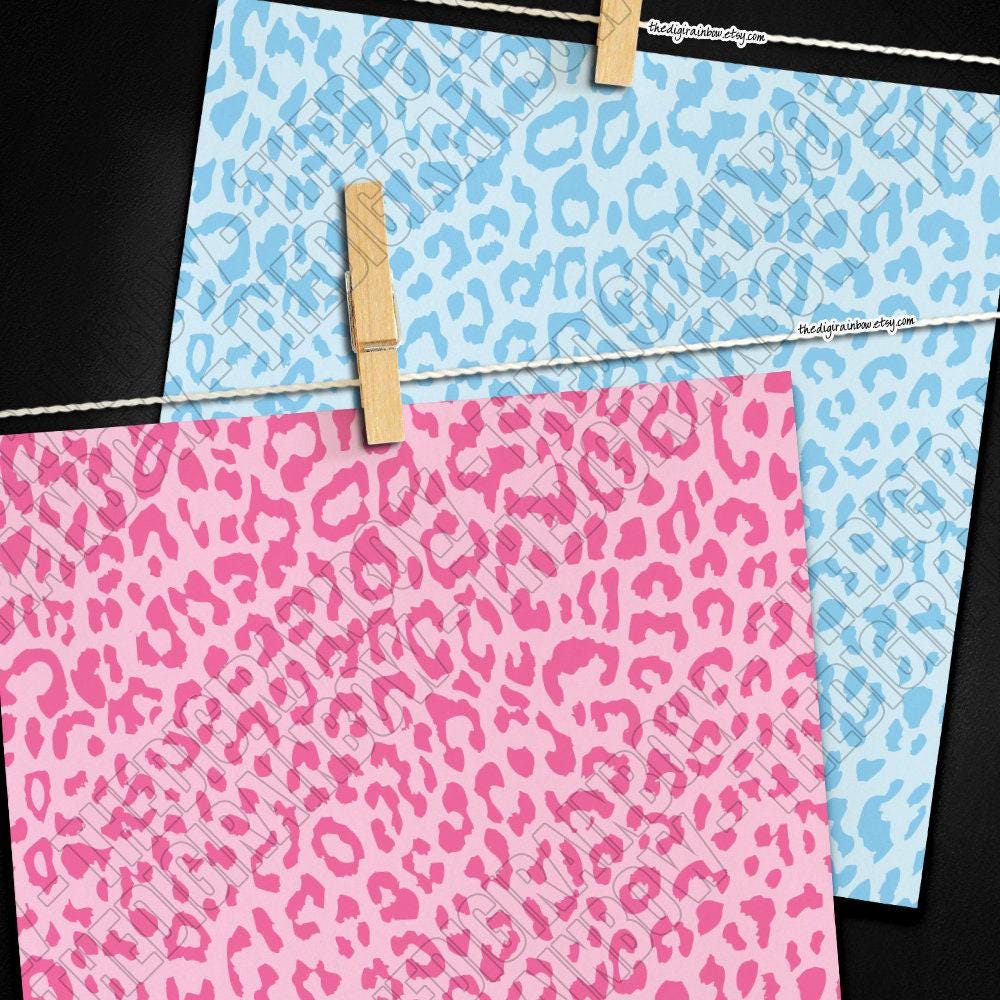 100 Seamless Cheetah Digital Paper Cheetah Pattern Rainbow Safari ...