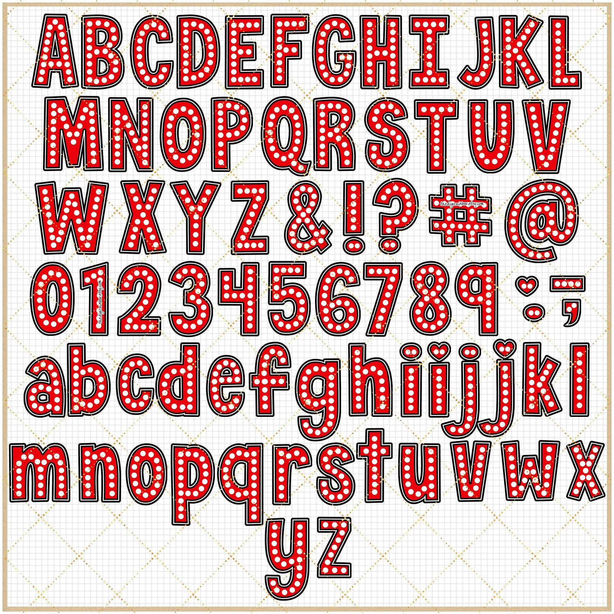 MARQUEE Alphabet PNG Varsity Letters College Football Sublimation ...