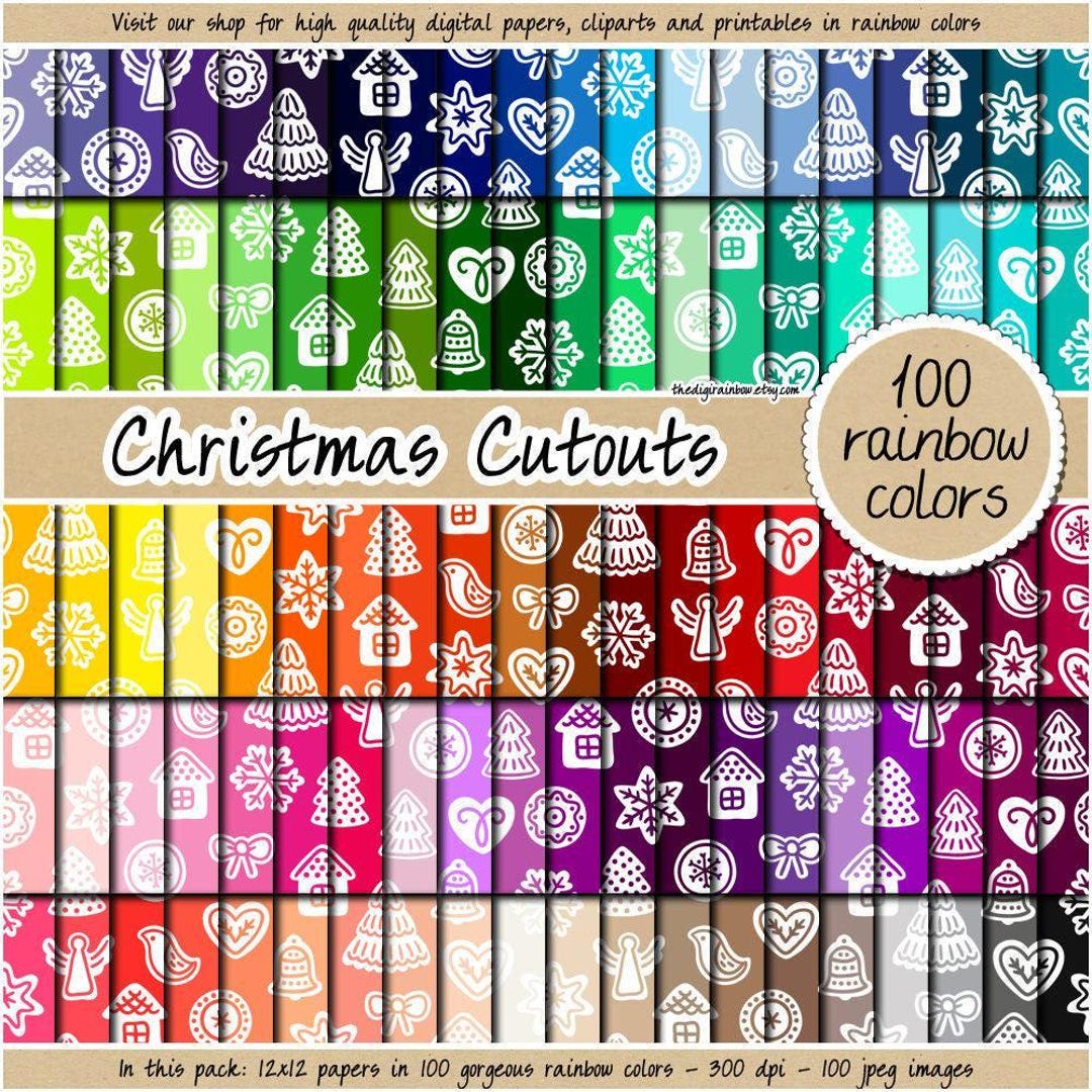100 SEAMLESS Christmas Digital Paper Gingerbread Digital Paper ...