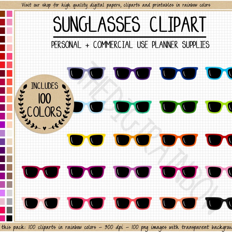 Sunglasses Printable - Etsy
