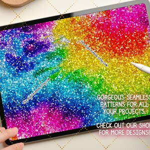 SEAMLESS Glitter Tie Dye Digital Paper Rainbow Gradient Texture ...