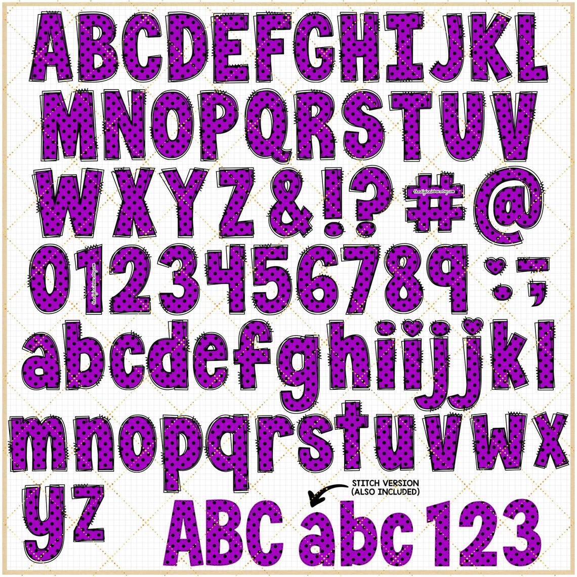 Halloween Doodle Alphabet PNG Font Spooky Pumpkin Lantern Vampire Ghost ...