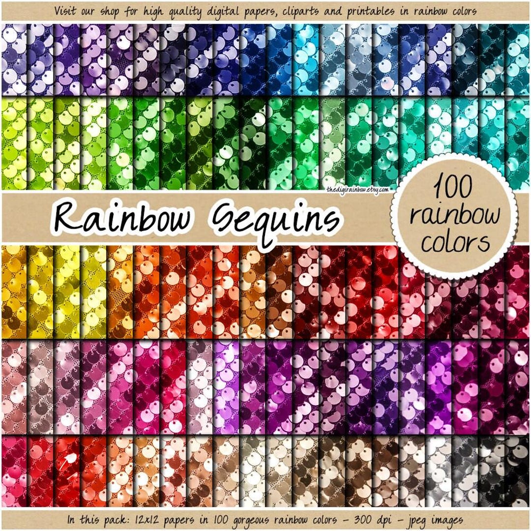 100 Realistic Sequin Digital Paper Bling Glitter Texture Glam Printable ...