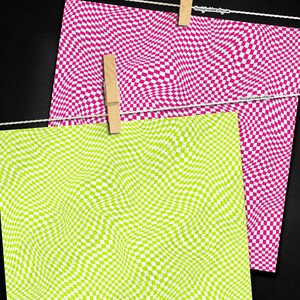 100 Groovy Checkerboard Digital Scrapbooking Paper Vintage Checker Grid ...