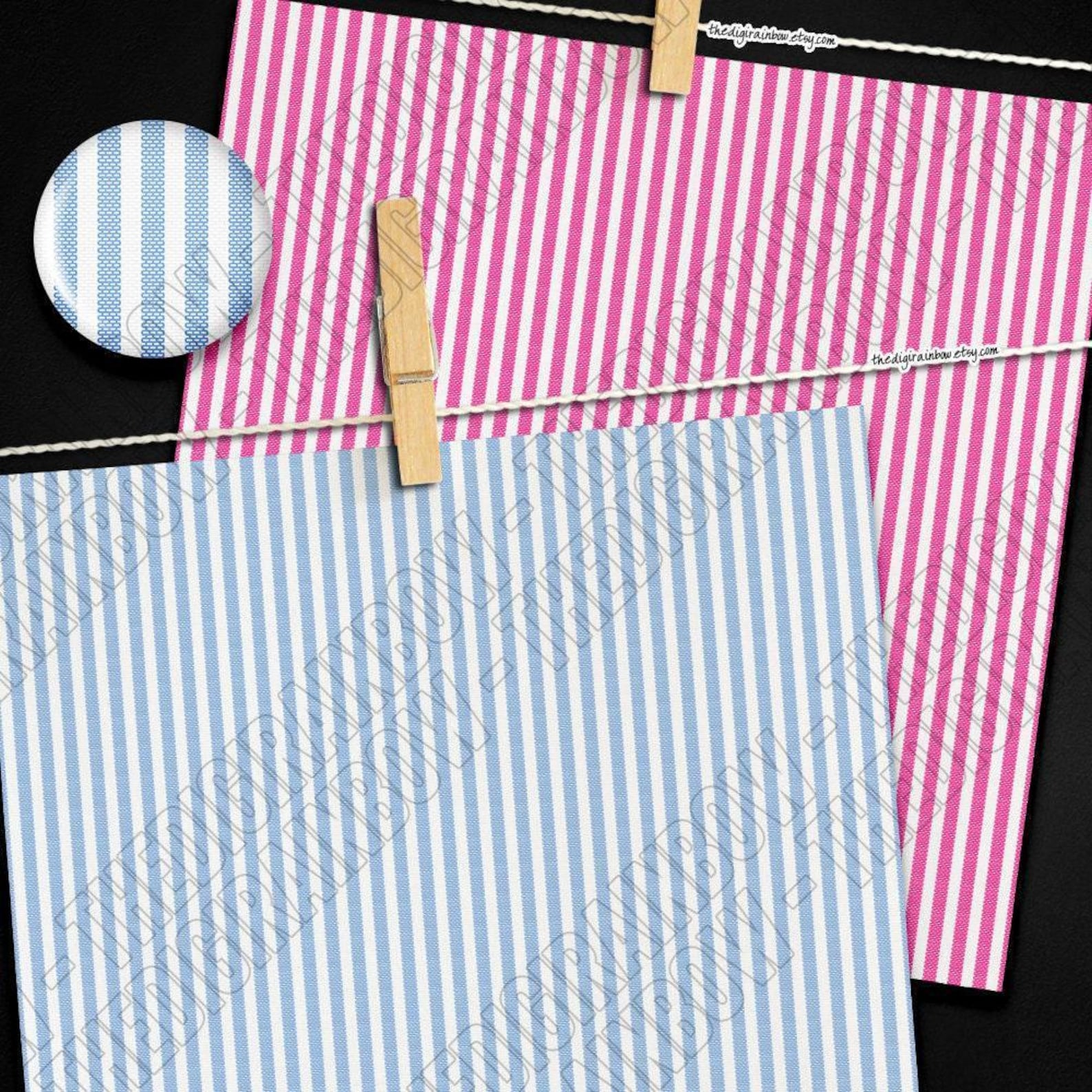 100 Seamless Seersucker Digital Paper Printable Stripe Pattern Rainbow ...