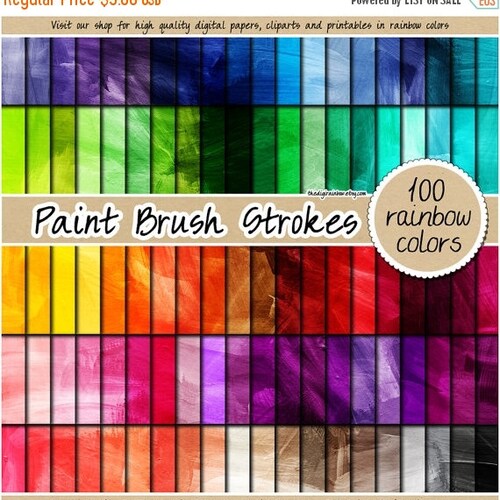SALE 100 Ombre Watercolor Digital Paper Brush Painted Digital - Etsy