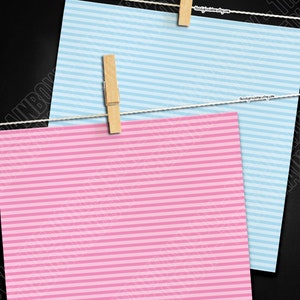 100 SEAMLESS Tinted Small Horizontal Stripes Digital Paper Stripe ...