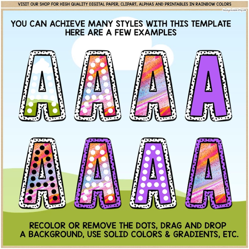 CANVA Dalmatian Alphabet Template, Design Your Own Dalmatian Dots ...