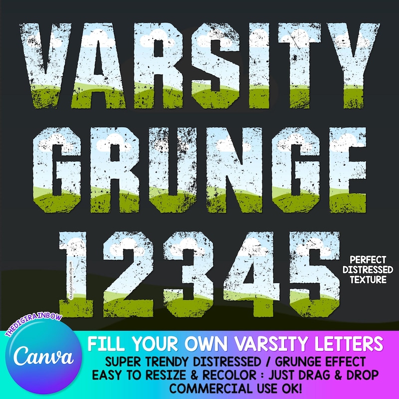 Custom Distress Font - Etsy