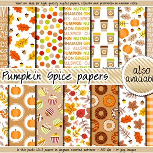 SALE Apple Digital Paper Fall Pattern Thanksgiving Background Boho ...