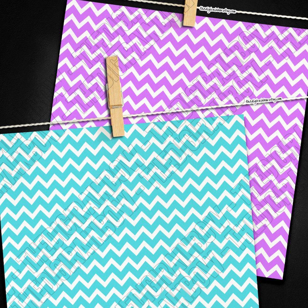 100 Seamless Chevron Digital Paper Printable Chevron Background Rainbow ...