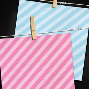 100 SEAMLESS Striped Digital Paper Tinted Large Diagonal Stripe ...