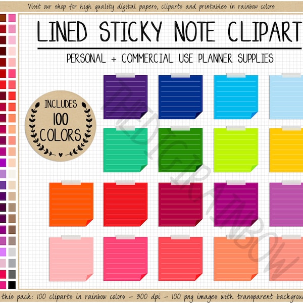 Sticky Note Template - Etsy