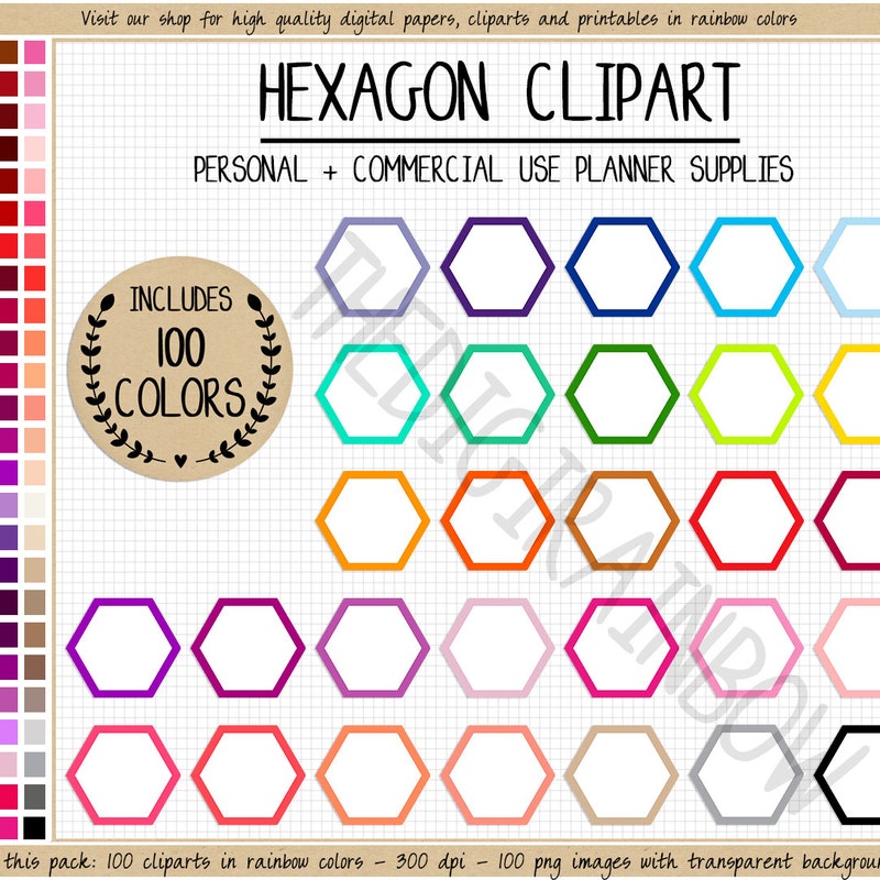 Hexagon Stickers - Etsy