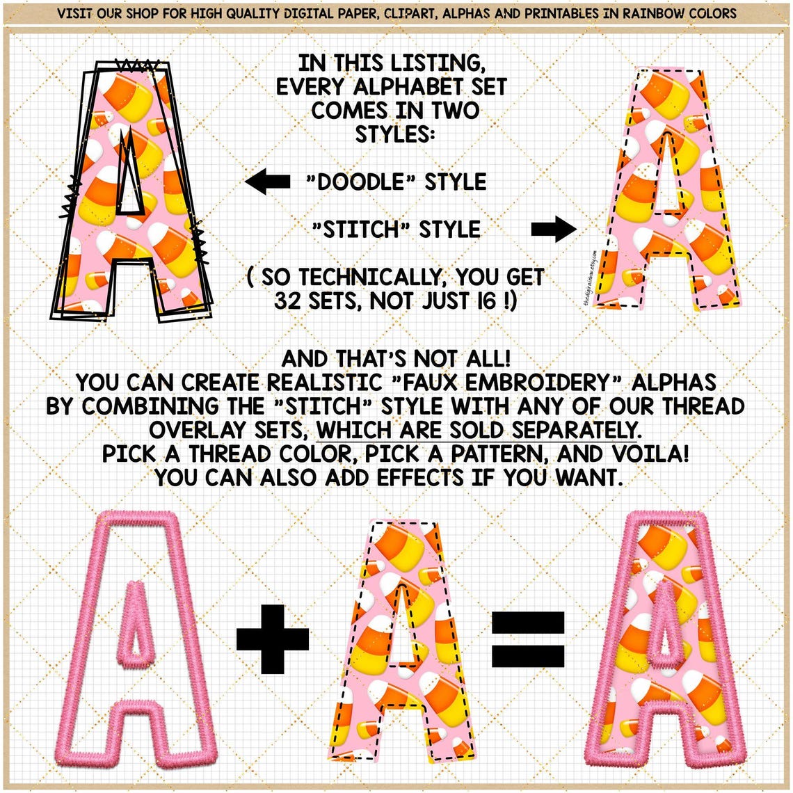 Pink Halloween Doodle Alphabet PNG Font Coquette Bow Pumpkin Clipart ...