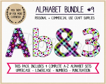 Blue Polka Dot Font - Etsy