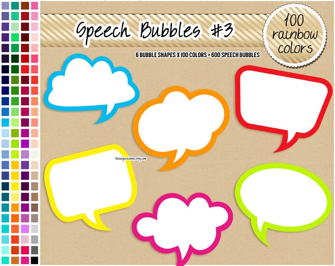 Speech Bubble Stickers - Thought Bubble Stickers - Speech Bubble ...