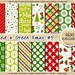 SALE Christmas Digital Paper Red and Green Christmas Digital - Etsy