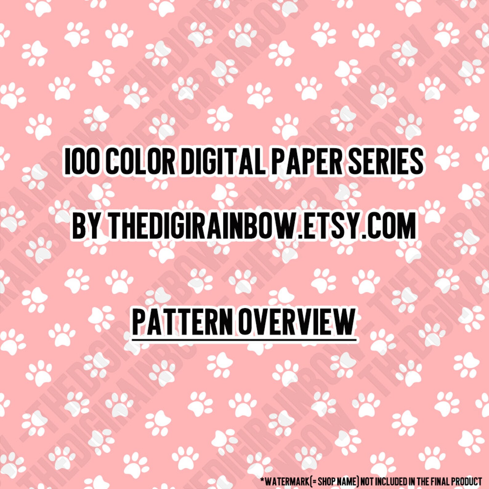 100 Seamless Paw Print Digital Paper Rainbow Digital Paper Paw - Etsy