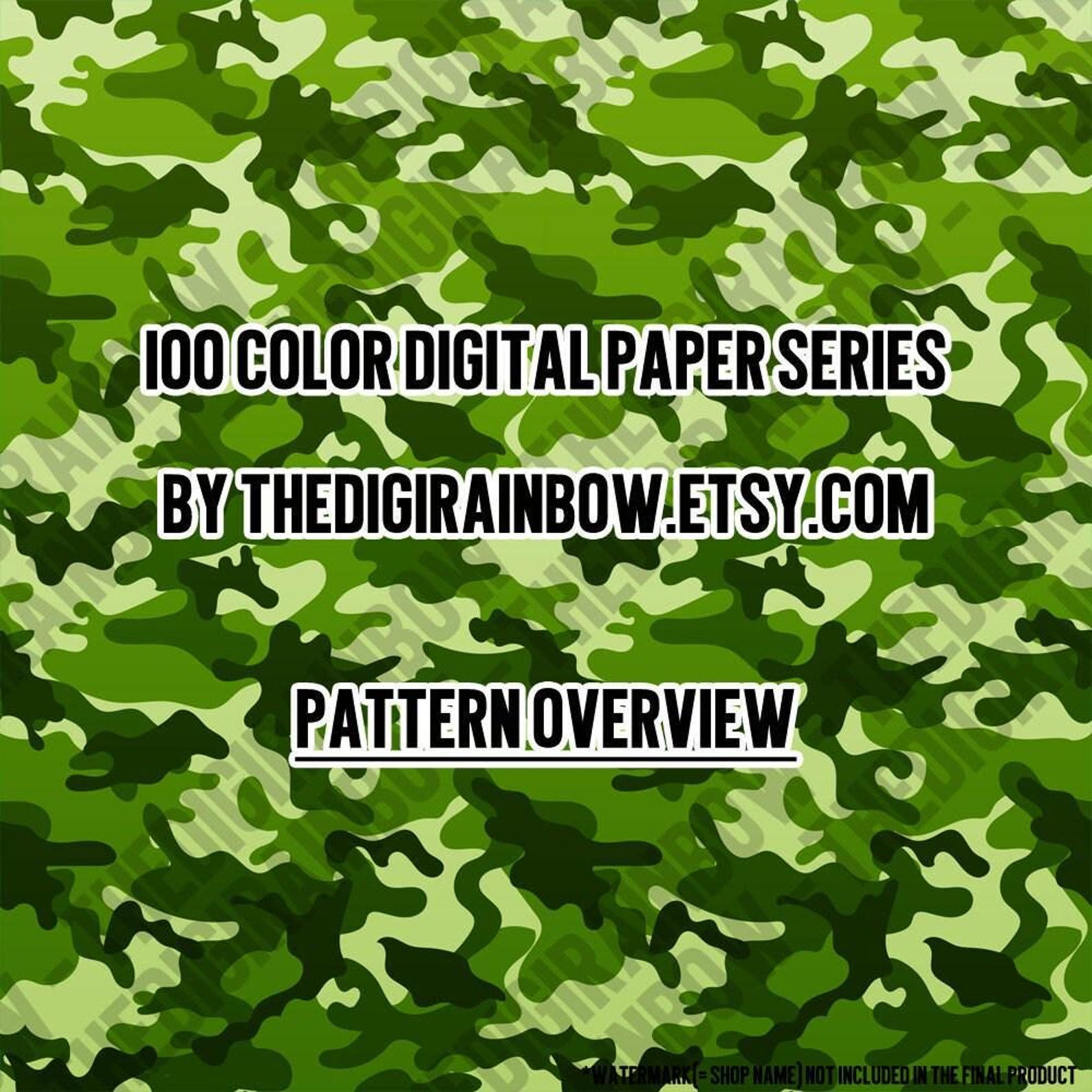 100 SEAMLESS Camouflage Digital Paper Camo Digital Paper Army ...