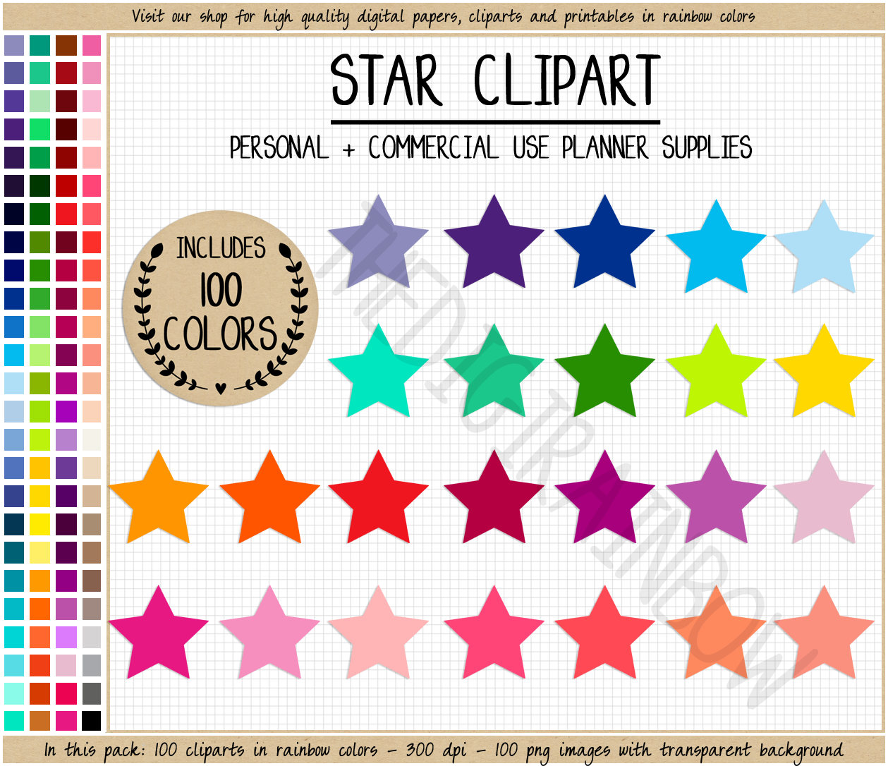 Rainbow Colored Stars