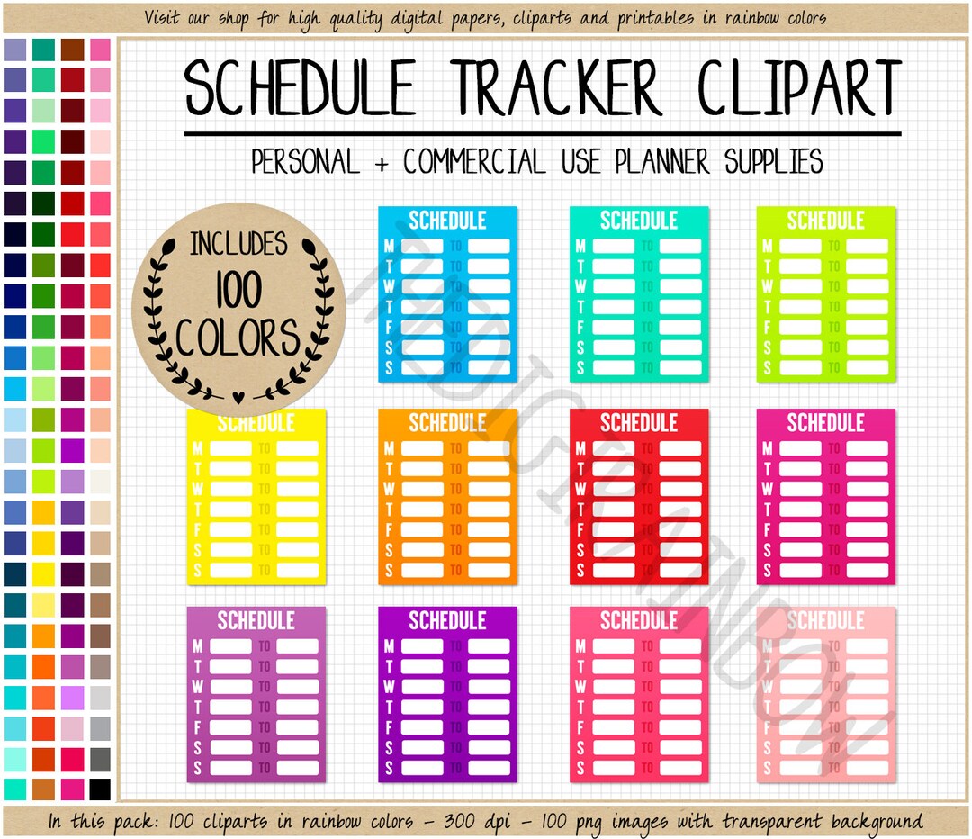 SALE 100 DAILY SCHEDULE Printable Sticker Weekly Planner Sticker School ...