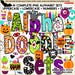 Halloween Doodle Alphabet PNG Font Spooky Pumpkin Lantern Vampire Ghost ...