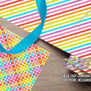 SEAMLESS Rainbow Digital Paper Printable Pastel Background Bright ...