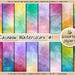 SALE Watercolor Digital Paper Rainbow Gradient Digital Paper Paint ...