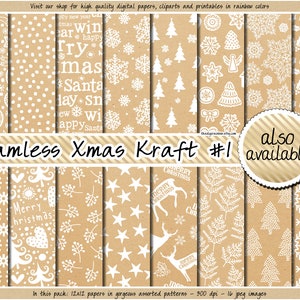 SEAMLESS Kraft Digital Paper Printable Brown Paper Texture Kraft ...