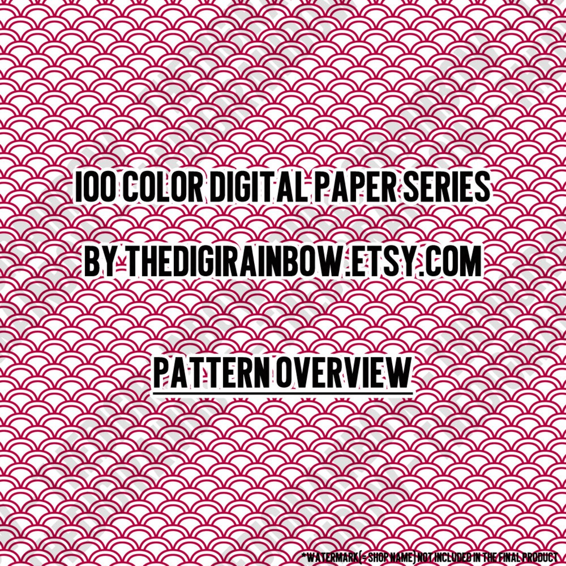 100 Rainbow Scallop Digital Paper Scale Digital Paper Chinese - Etsy