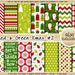 SALE Christmas Digital Paper Red and Green Christmas Digital - Etsy